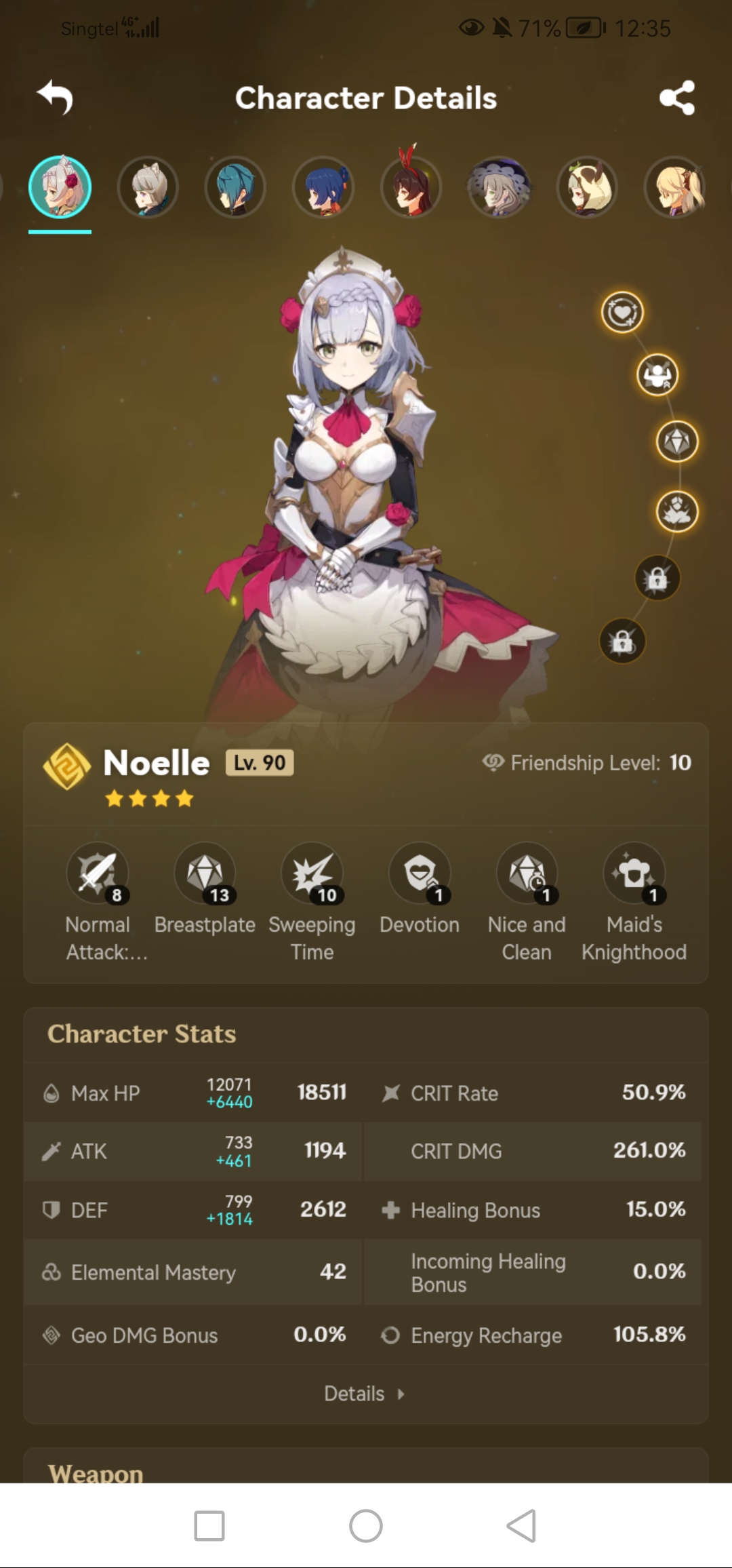 Random but how's my trashy dps Noelle build Genshin Impact | HoYoLAB