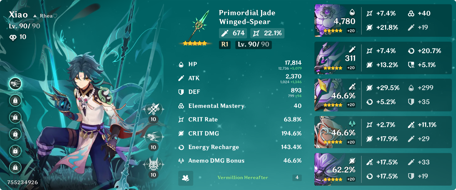 My Xiao build Genshin Impact | HoYoLAB