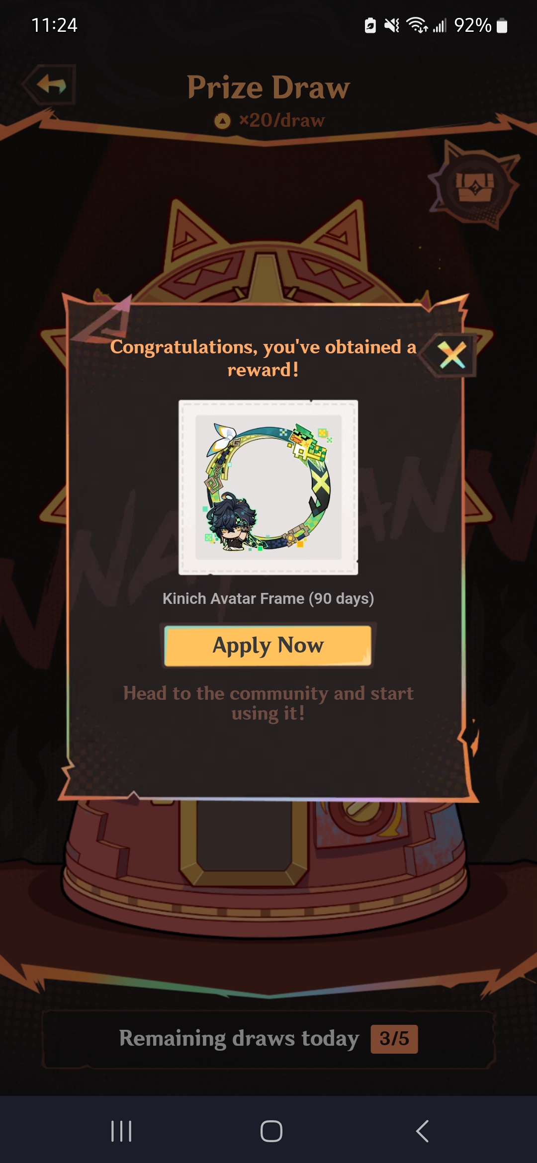 I got the Kinich avatar frame!!! so have some off-topic capybaras and a ...