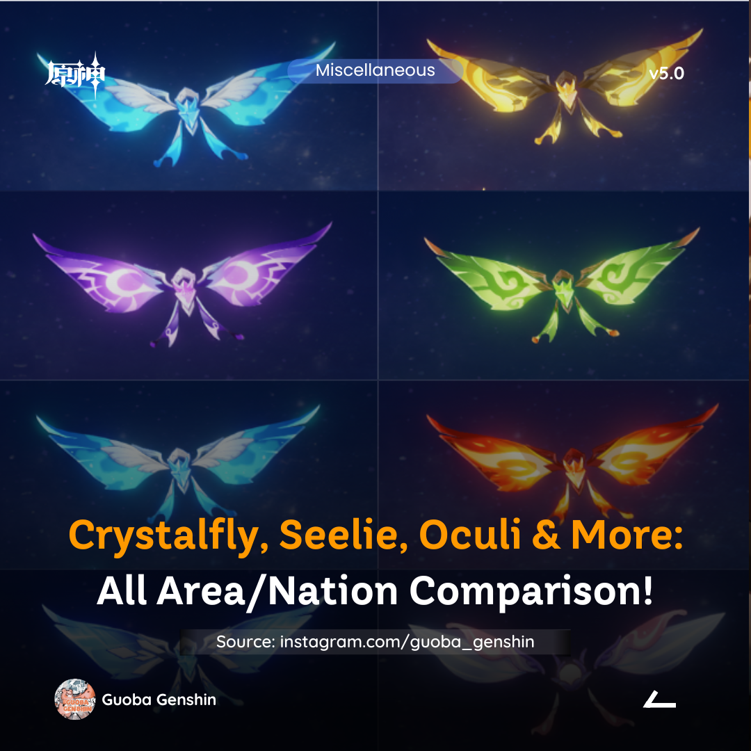 [Region Comparison] Crystalflies, Seelies, Oculi...Katheryne? All Area ...