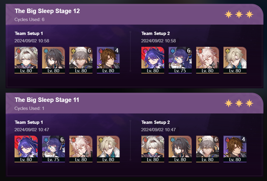 HSR Memory Of Chaos: The Big Sleep Honkai: Star Rail | HoYoLAB