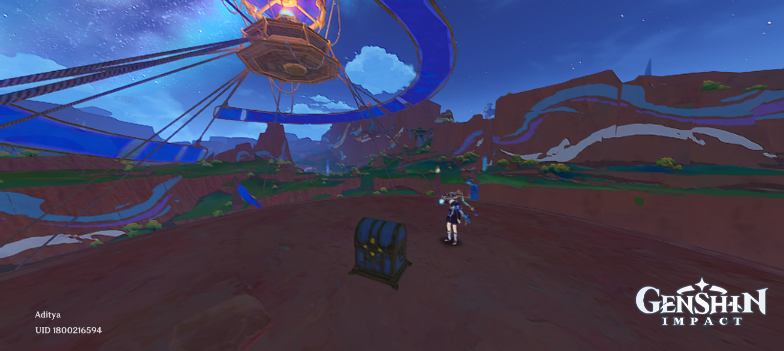 Luxurious chest of Natlan (over the large flame in stadium) Genshin ...