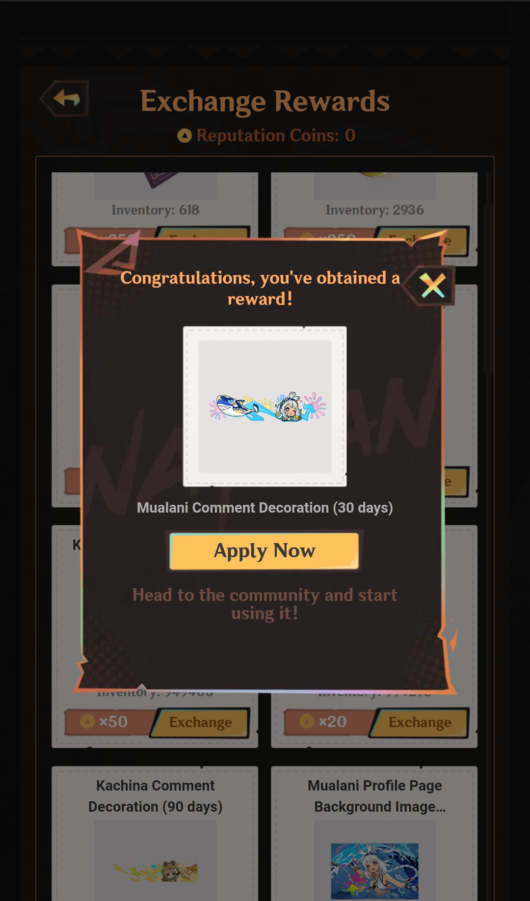 Got a Mualani widget Genshin Impact | HoYoLAB