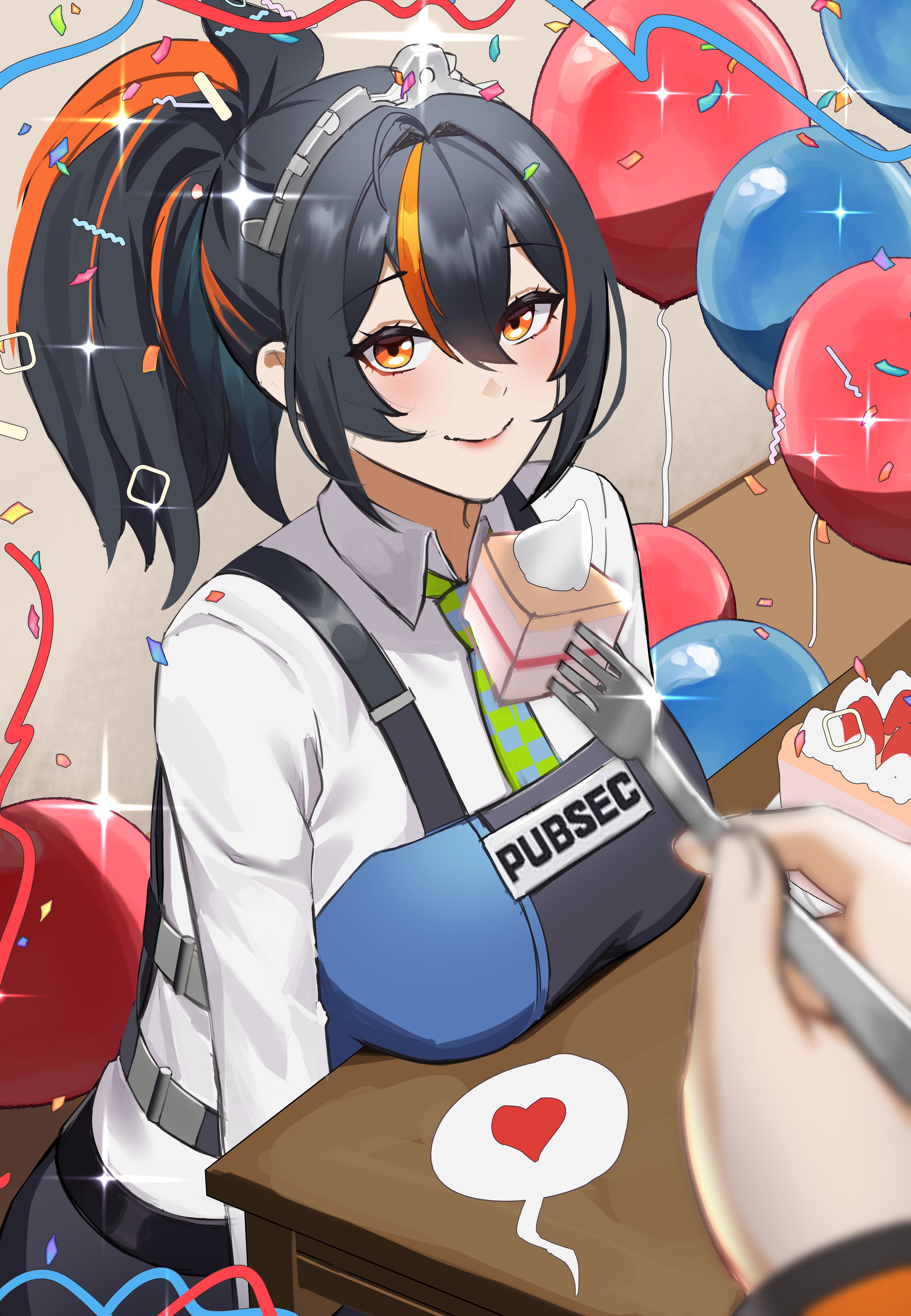 I know I'm late but feeding Zhu Yuan her birthday cake Zenless Zone ...