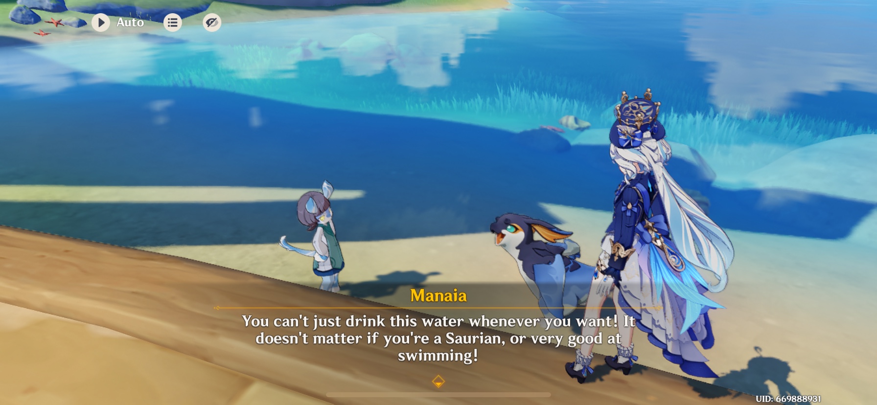 haha Neuvillette does like to drink water, even though is spring water ...