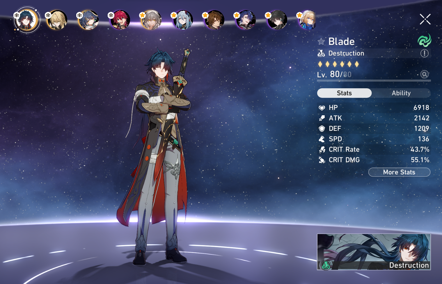 Blade's build in HSR Honkai: Star Rail | HoYoLAB