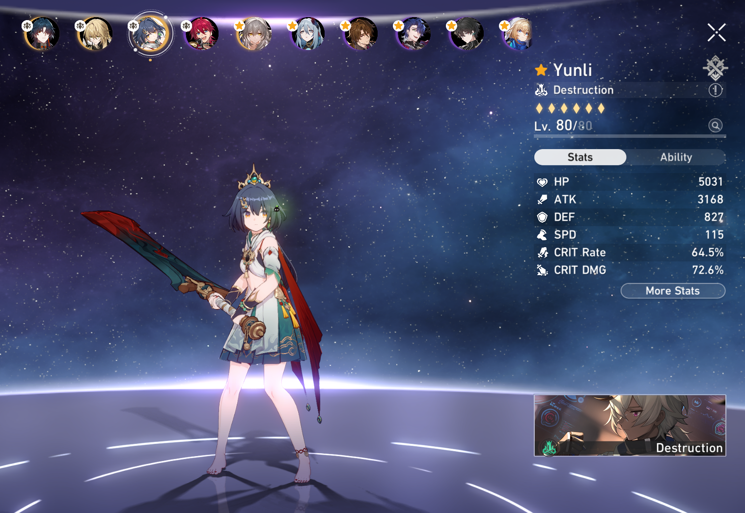 My Yunli build in HSR Honkai: Star Rail | HoYoLAB