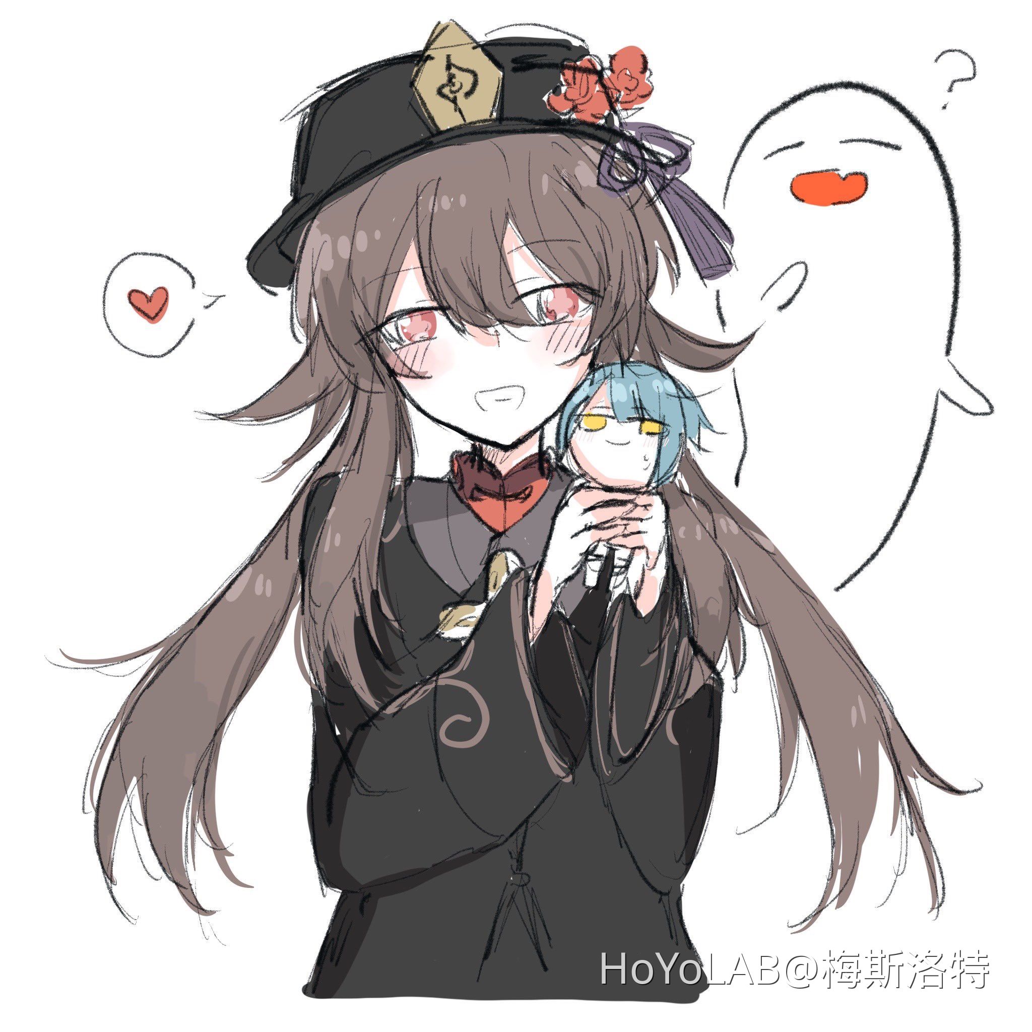 黑歷史塗鴉-行胡/秋堂（胡桃Houtao，行秋Xingqiu） Genshin Impact | HoYoLAB