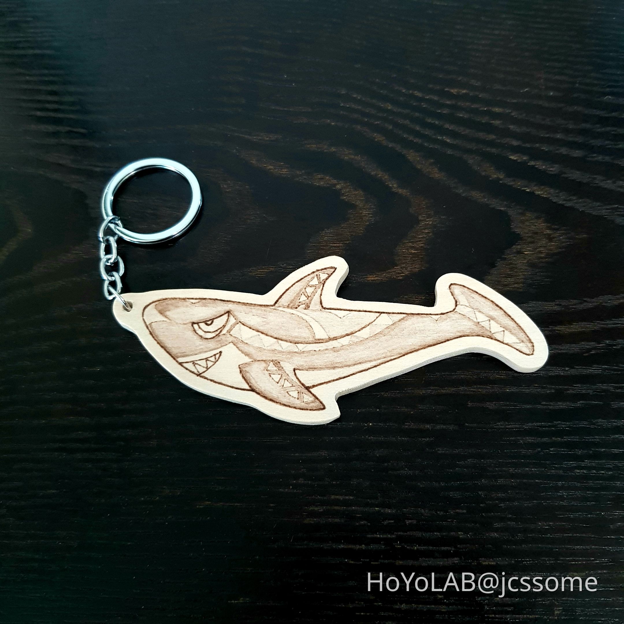 (woodburning) Shark Keyring Genshin Impact | HoYoLAB