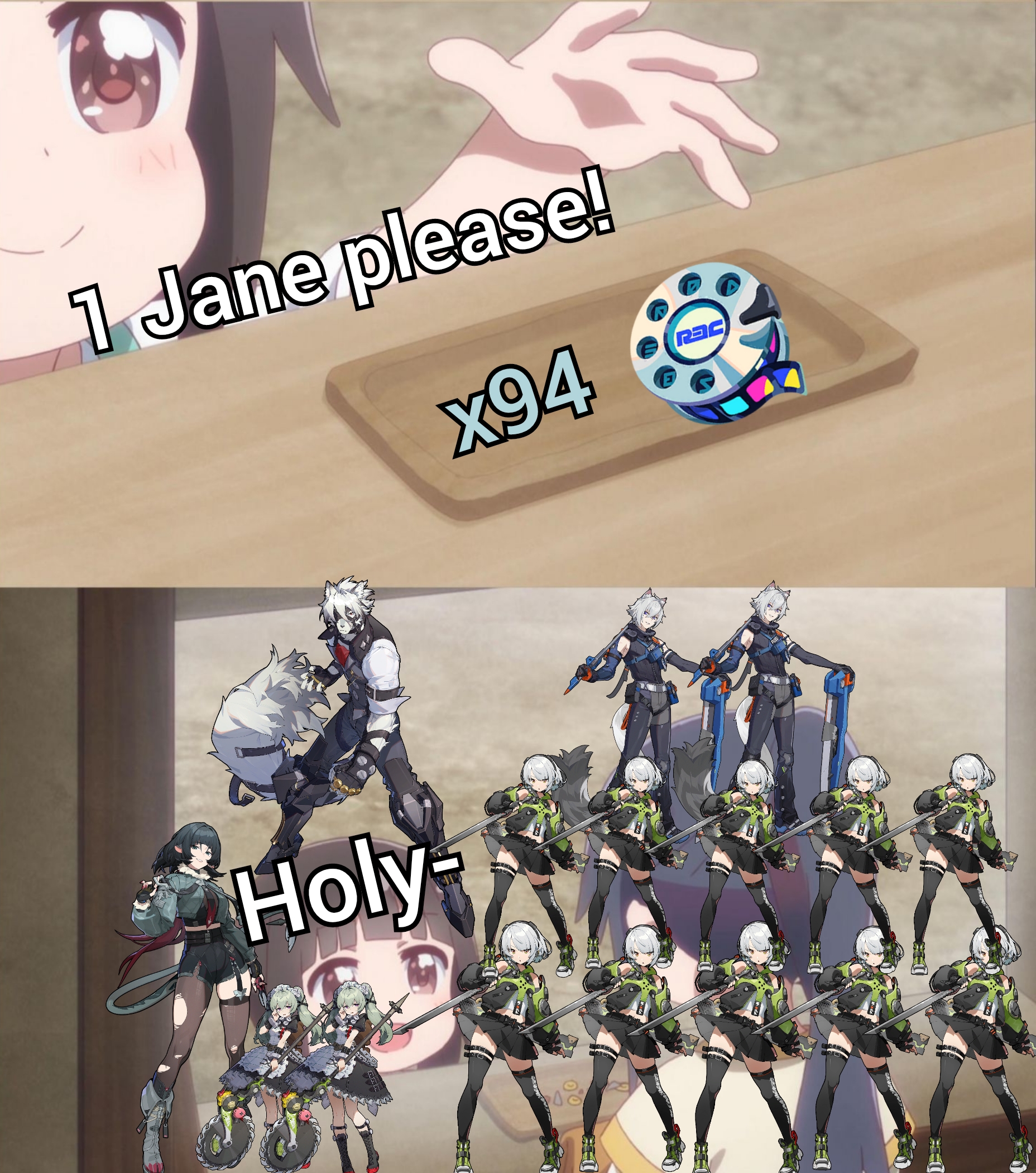 First time posting here! Here's how my Jane pulls went lol. Zenless ...