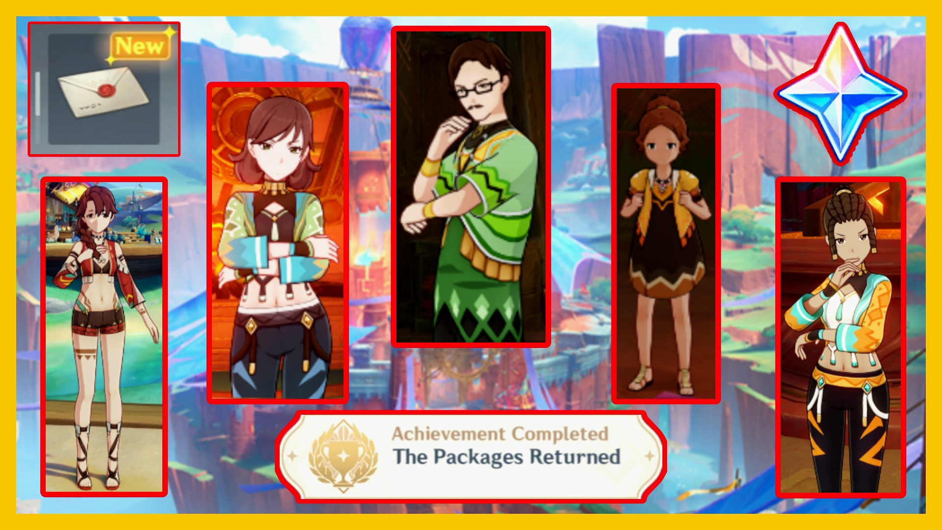 Natlan 5.0 Hidden Achievement - The Packages Returned | All Letters ...