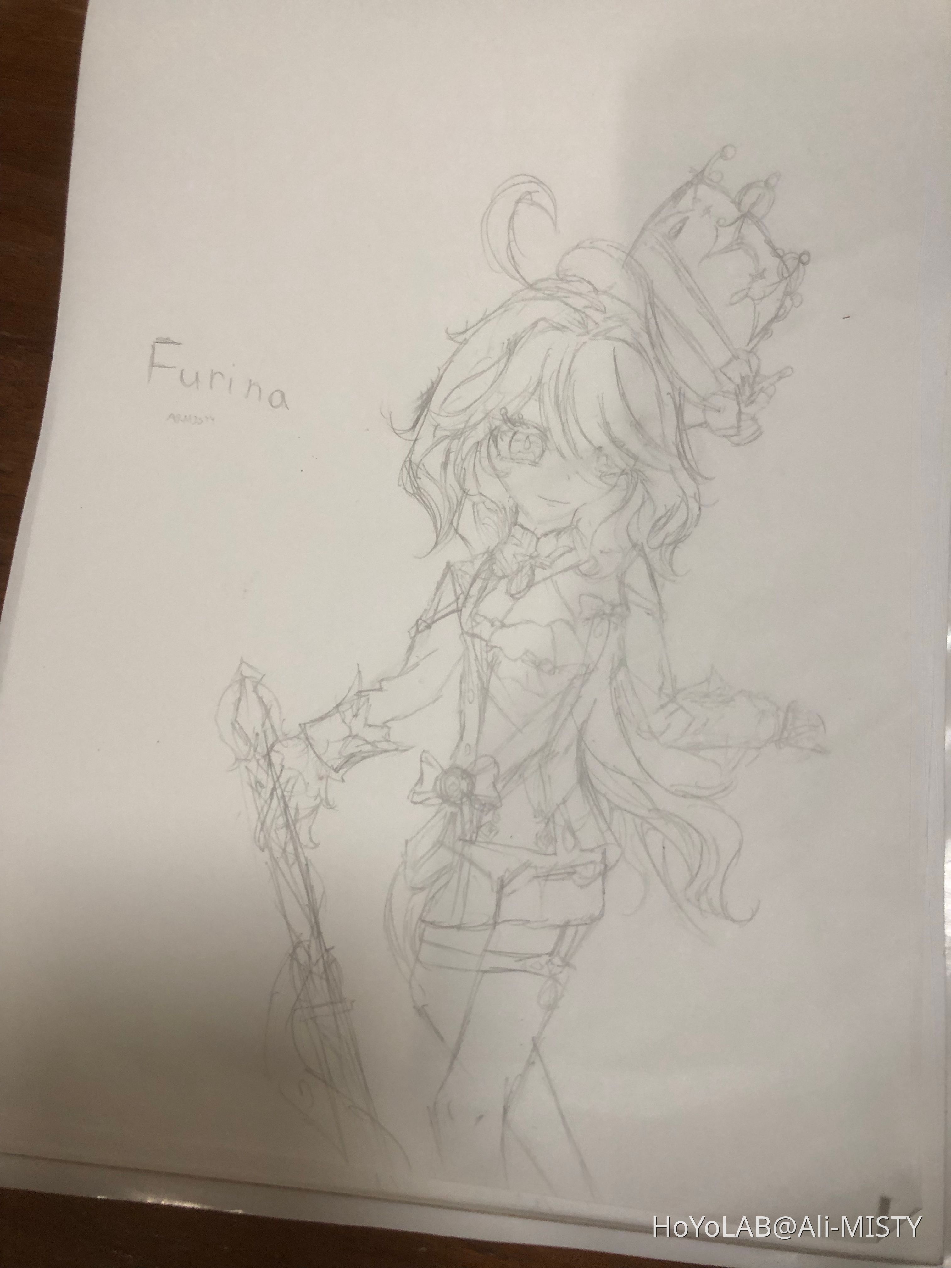 Filling up my skecthbook:Furina drawing Genshin Impact | HoYoLAB