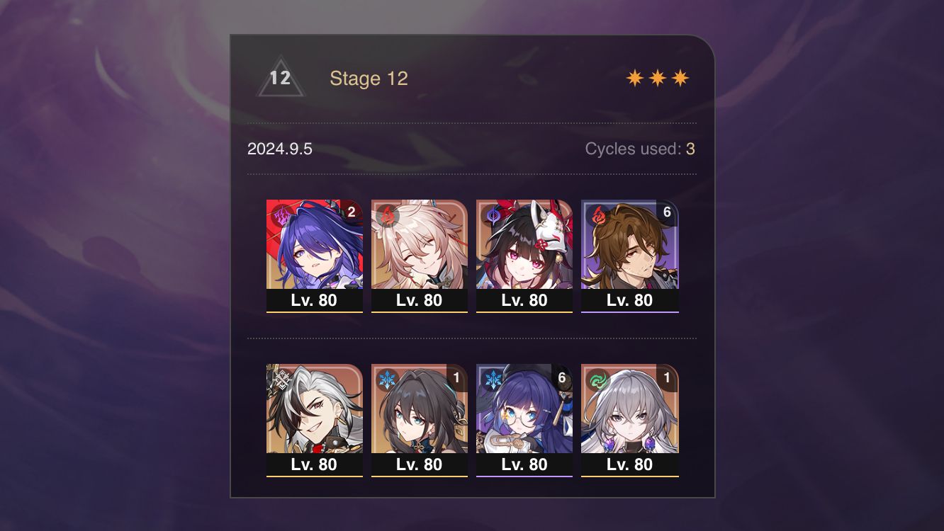 e2s0 Acheron 2 cycles, e0s1 Boothill 1 cycle Honkai: Star Rail | HoYoLAB