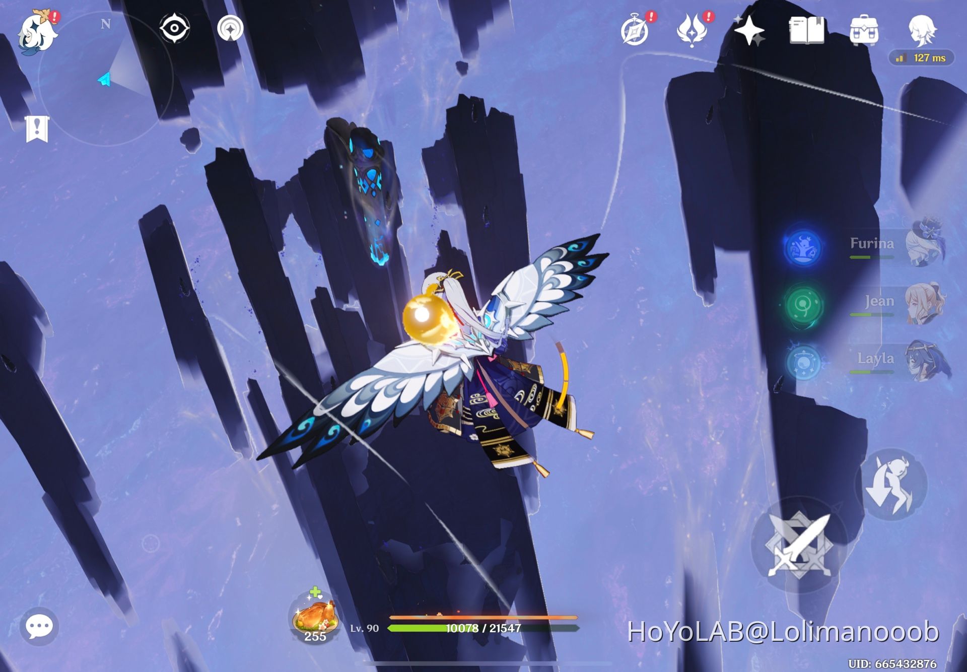 I went under the Natlan map and saw a celestial nail above the night ...