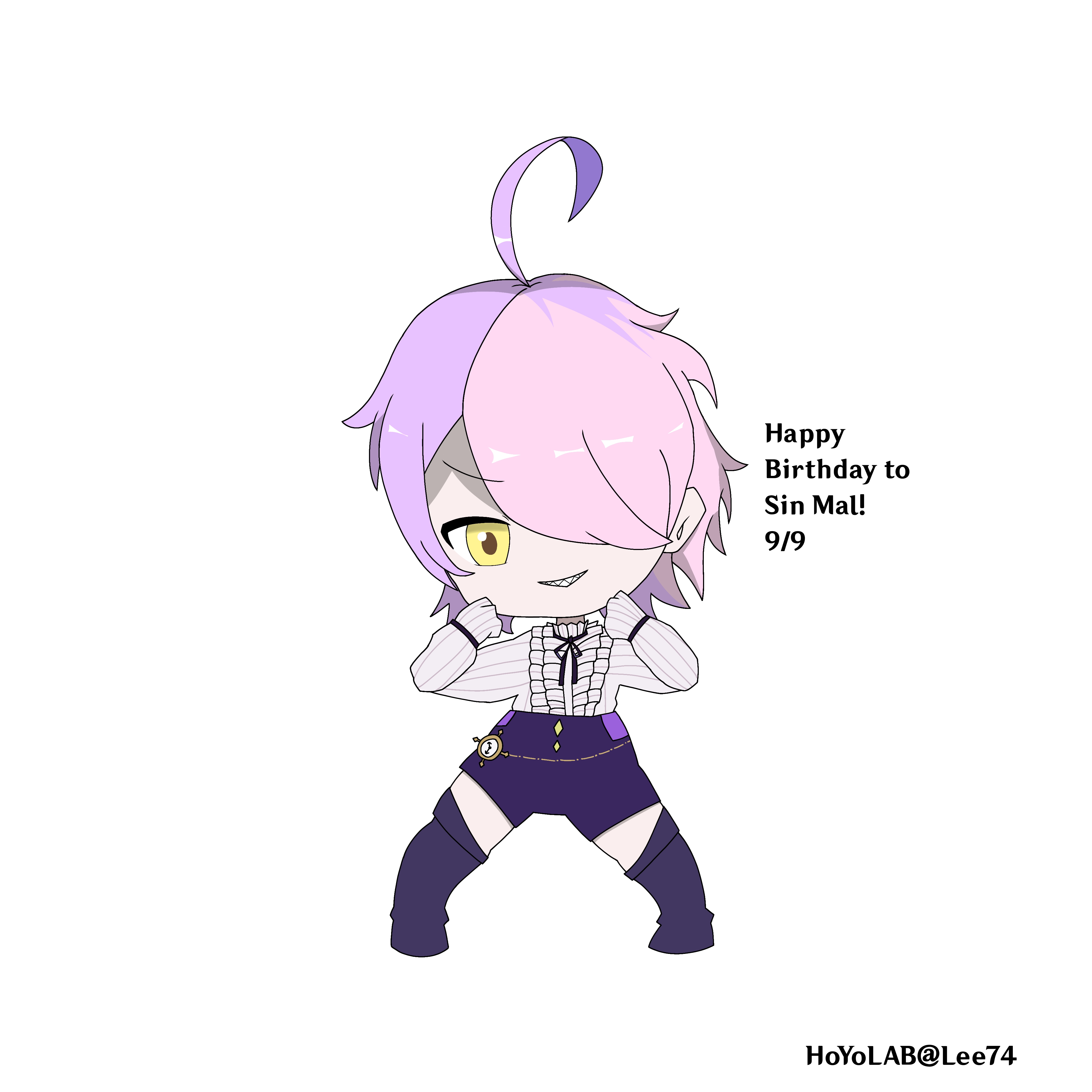 I drew chibi Sin Mal to celebrate her birthday! | HoYoLAB