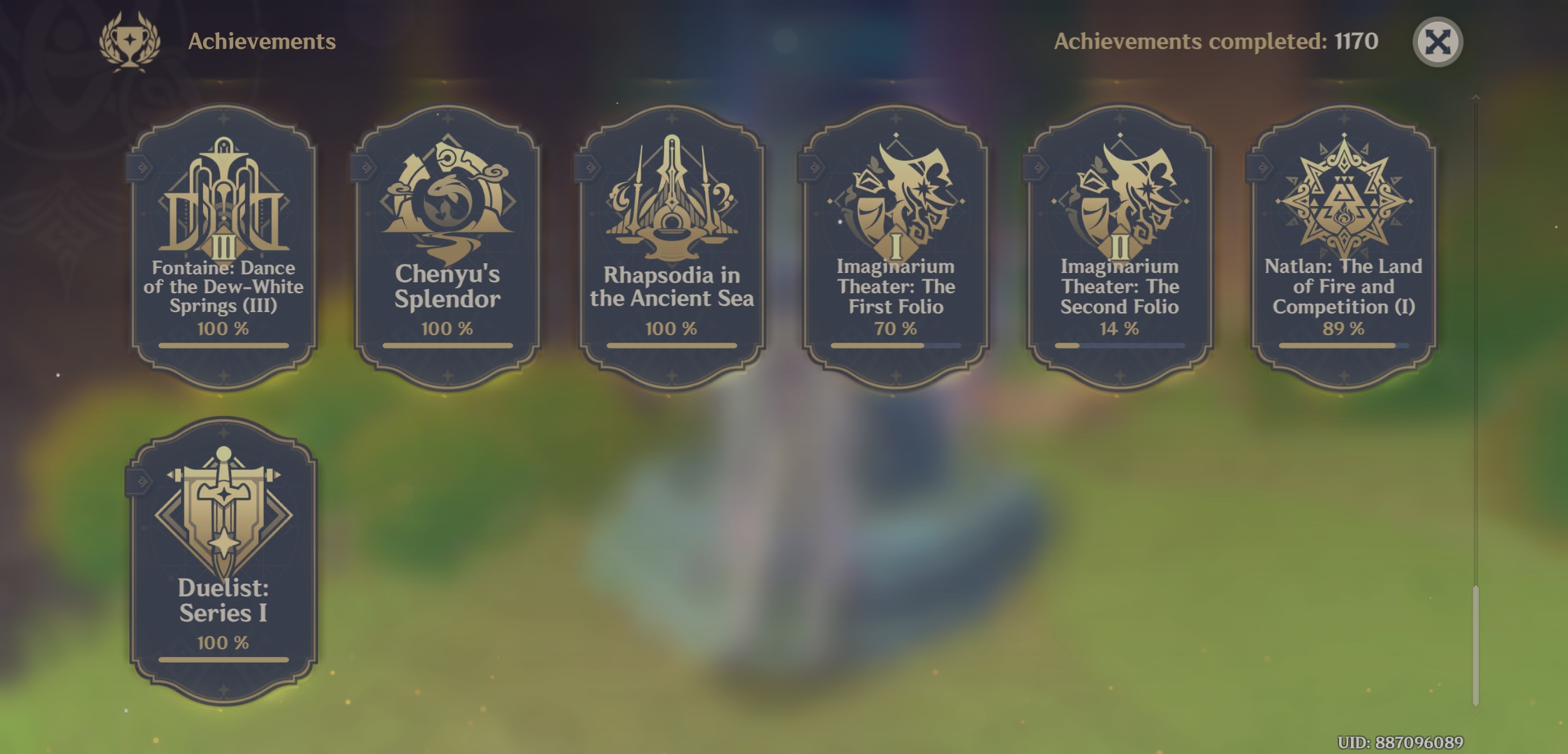 My natlan progress so far ... 341 chests all region 100 except one (98 ...