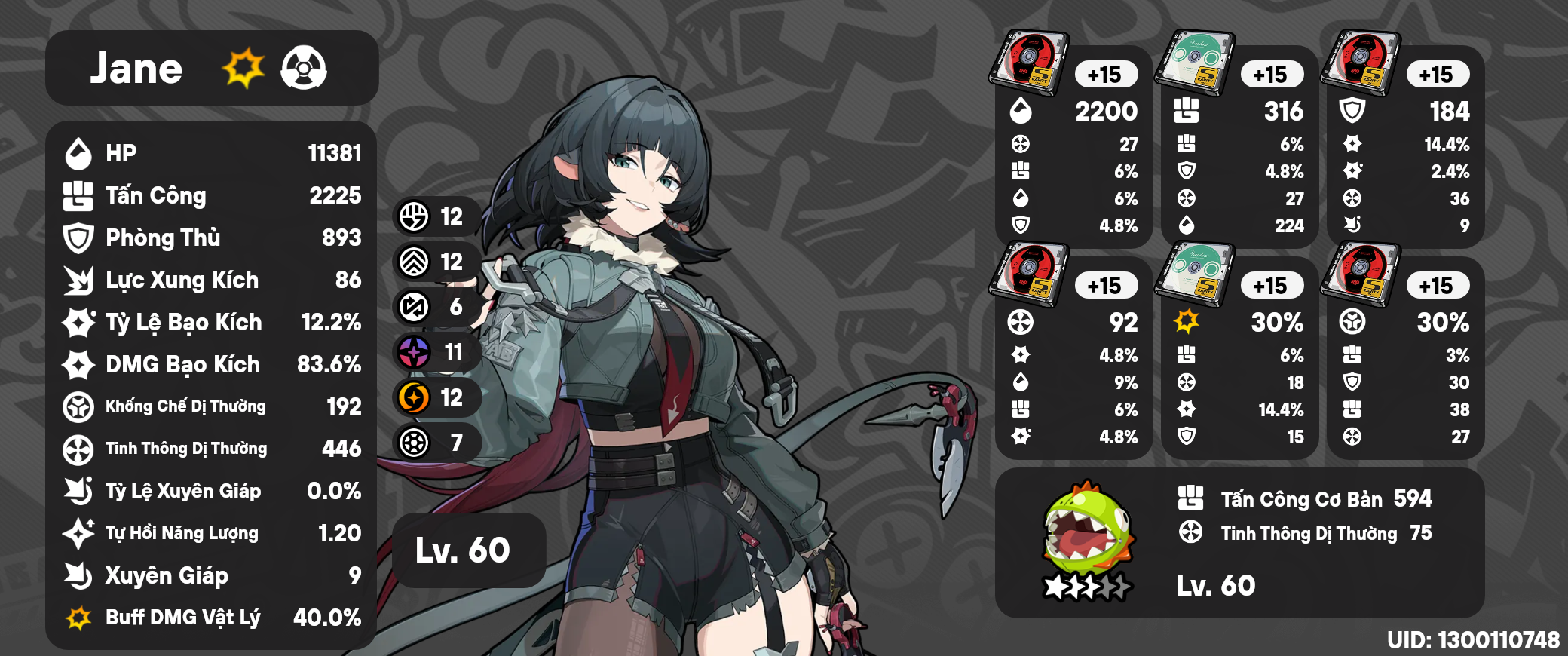 Build Jane Zenless Zone Zero | HoYoLAB