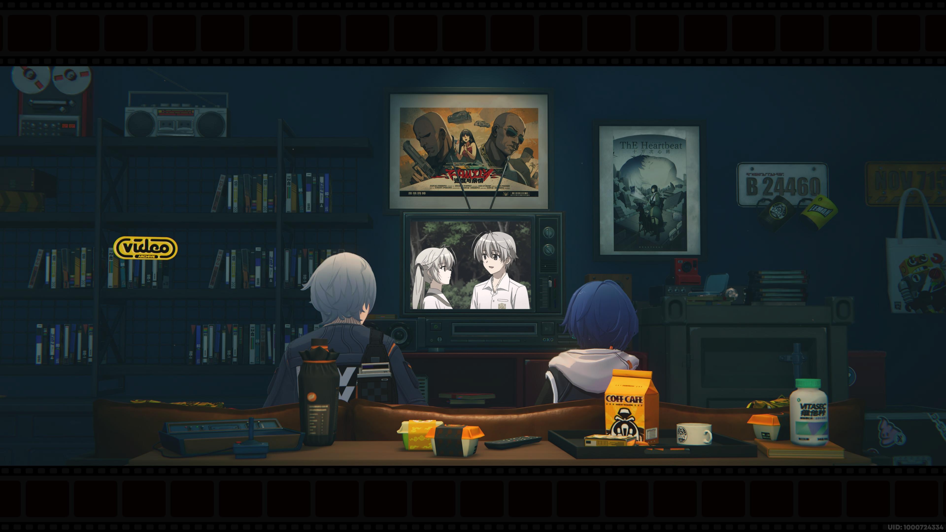 Alguém saberia dizer o que Belle e Wise estão assistindo? Zenless Zone ...