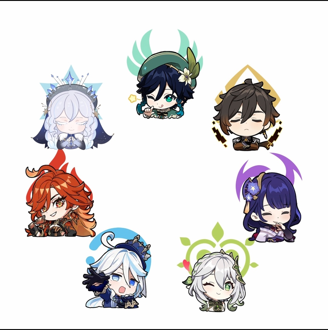 Tsaritsa is the last archon to join and COMPLETE the chibi archon wheel ...