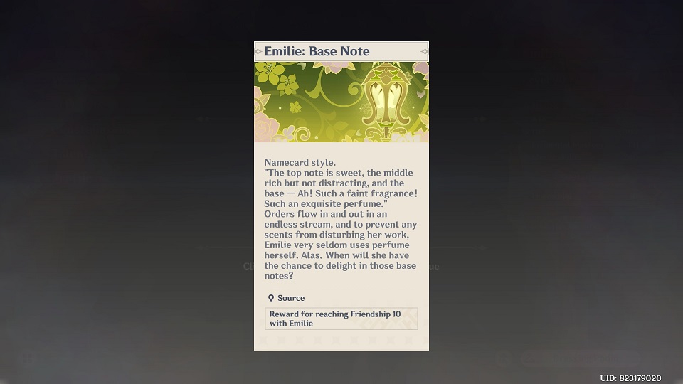 [Daily Sharing] I finally obtained Emilie's Namecard! (10/9/2024 ...
