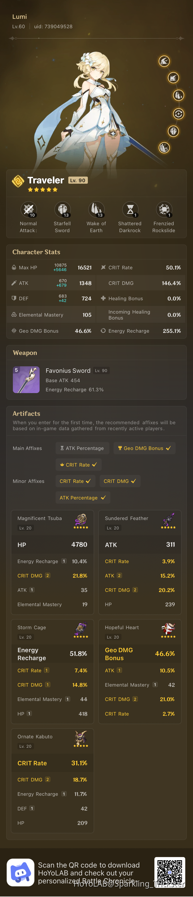 Lumine build Genshin Impact | HoYoLAB