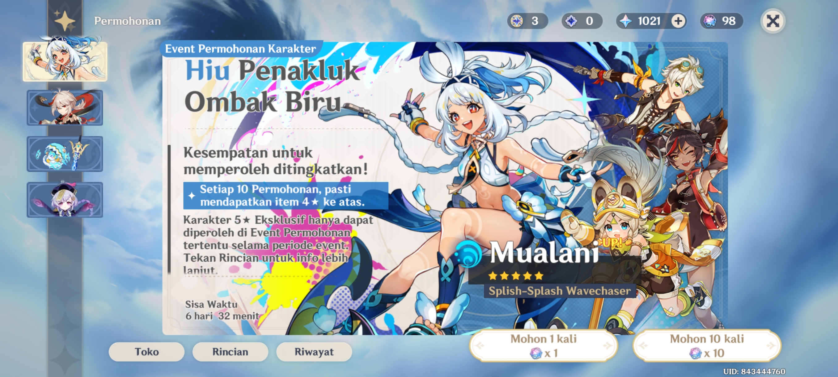 Days ? for mauvika Genshin Impact | HoYoLAB