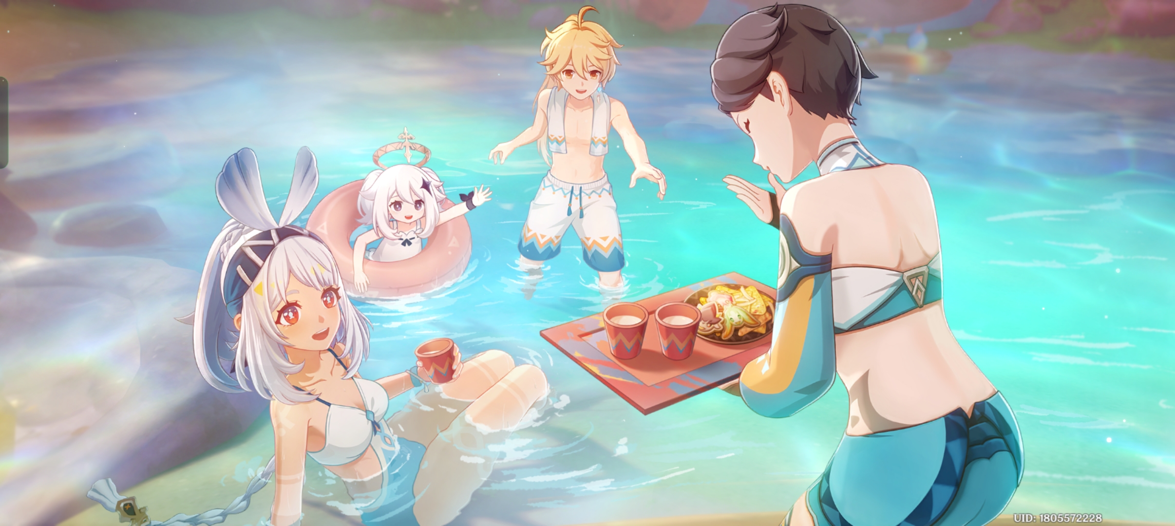 Aether in the hot springs Genshin Impact | HoYoLAB