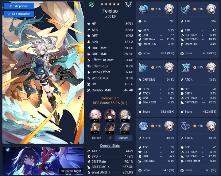 This is my fexiao build and team Honkai: Star Rail | HoYoLAB