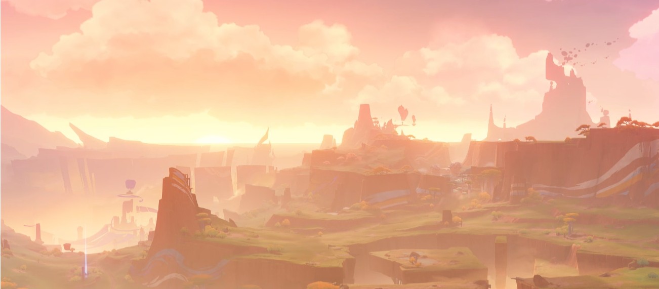 a lovely view of natlan in the sunset Genshin Impact | HoYoLAB