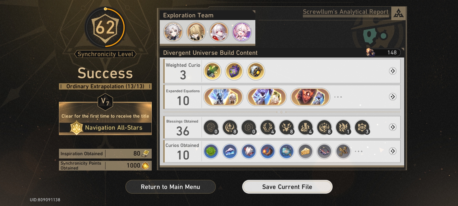 Finally complete V7 Honkai: Star Rail | HoYoLAB