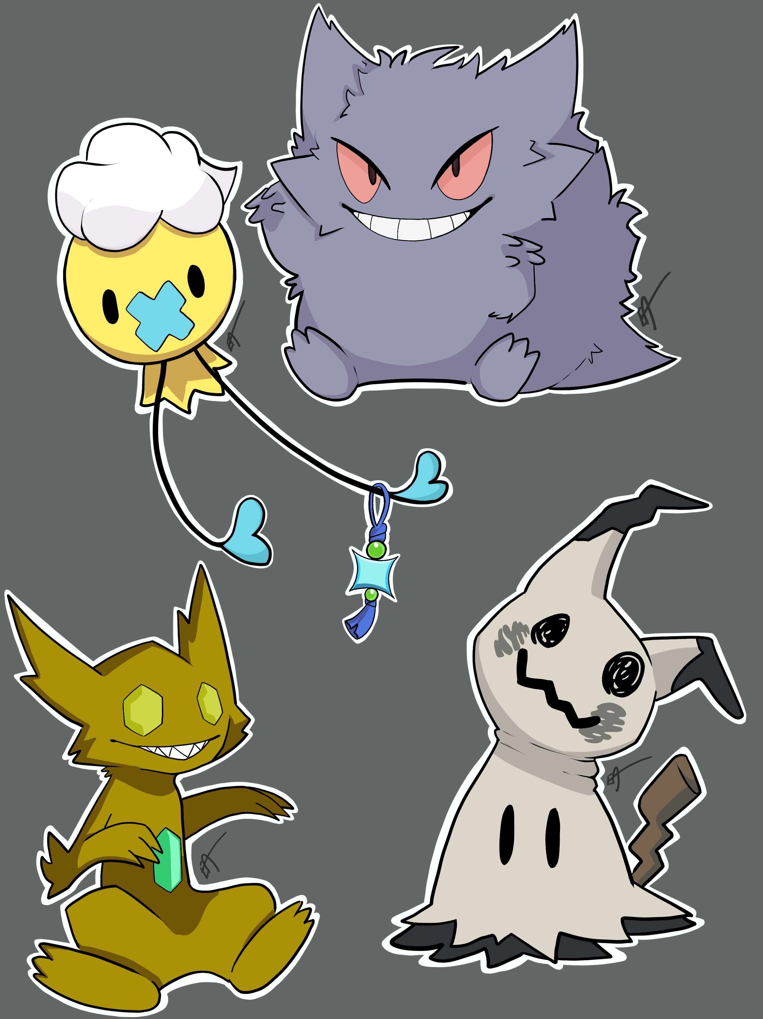 it's spooky season, so I drew spooky pokemon! | HoYoLAB