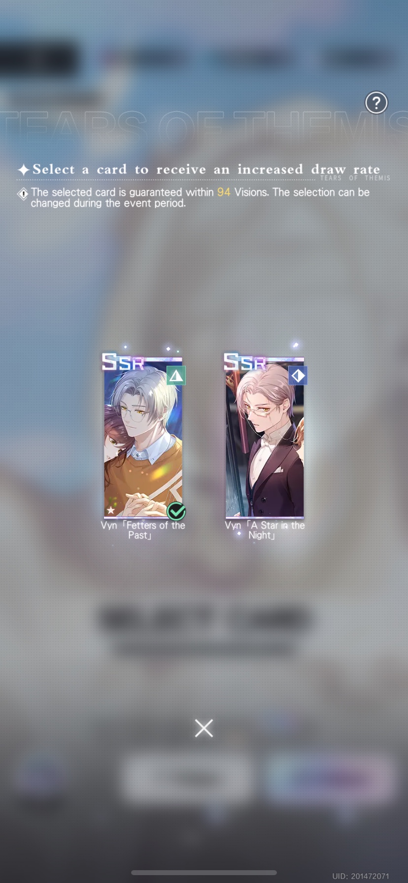 Wait so is Vyn’s 3rd bday card not rerunning Tears of Themis | HoYoLAB