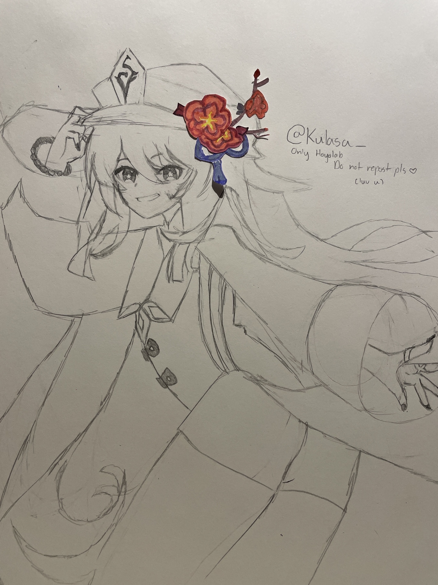 Hu Tao drawing Genshin Impact | HoYoLAB