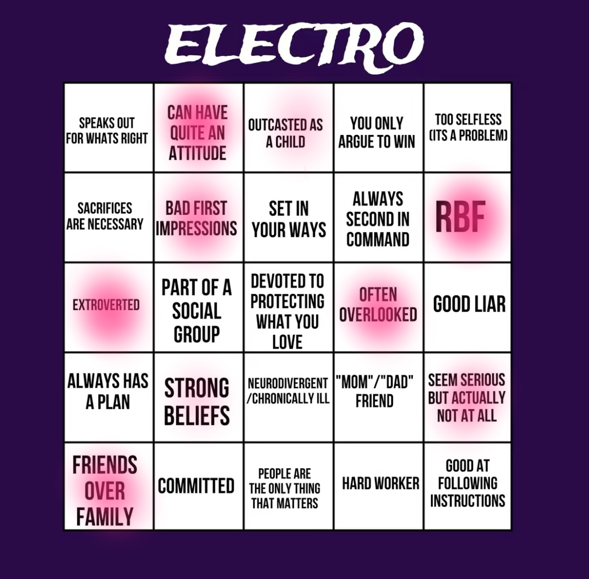 Vision personality bingo cards! Genshin Impact | HoYoLAB