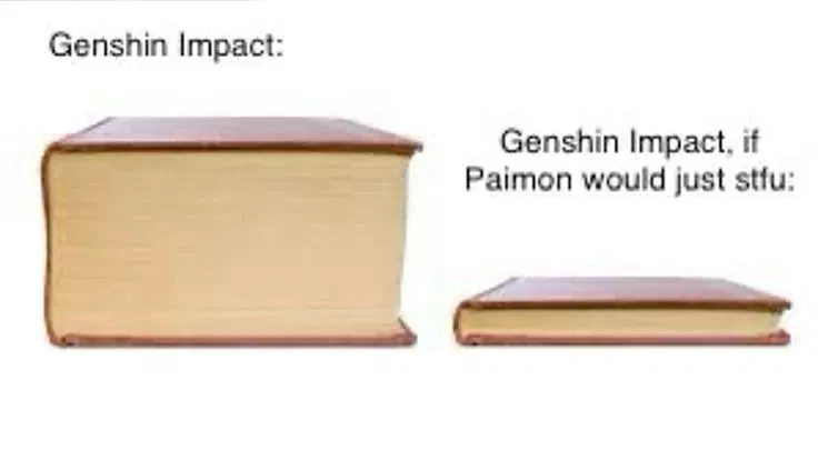 A single sentence Paimon says is equal to reading 5 pages of a book😭😭 ...