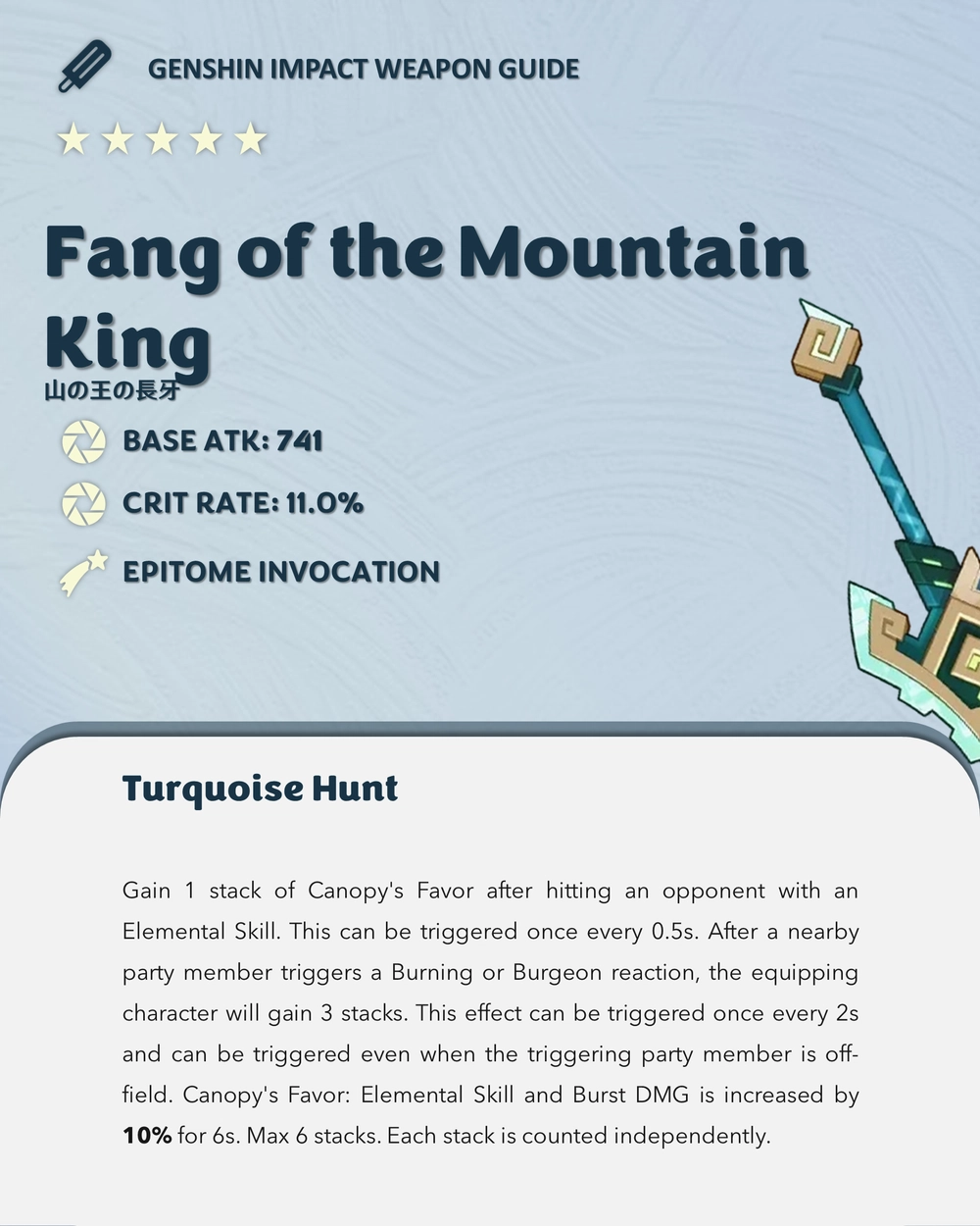 Fang of the Mountain King | Genshin Impact Weapon Guide Genshin Impact ...