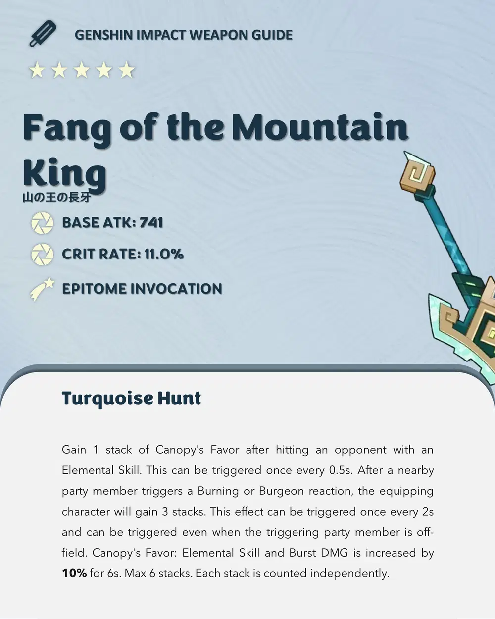 Fang of the Mountain King | Genshin Impact Weapon Guide Genshin Impact ...