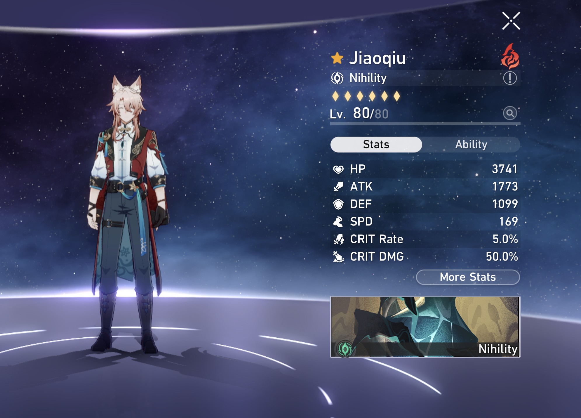 Today Jiaoqiu reached level 80 🎉 Honkai: Star Rail | HoYoLAB