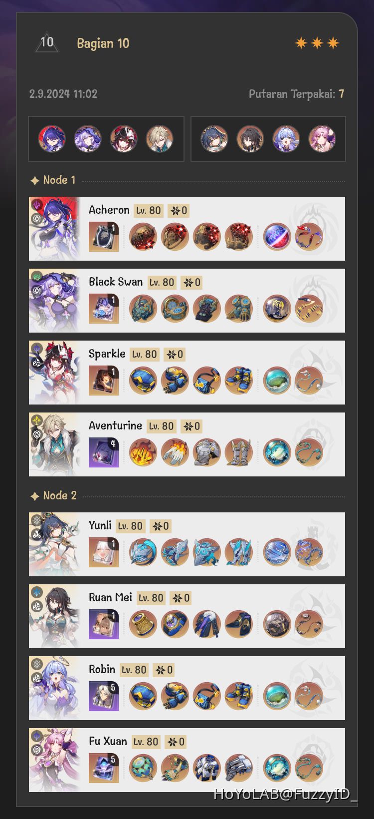 Yunli Hypercarry Feat Acheron Normal Team Honkai: Star Rail | HoYoLAB