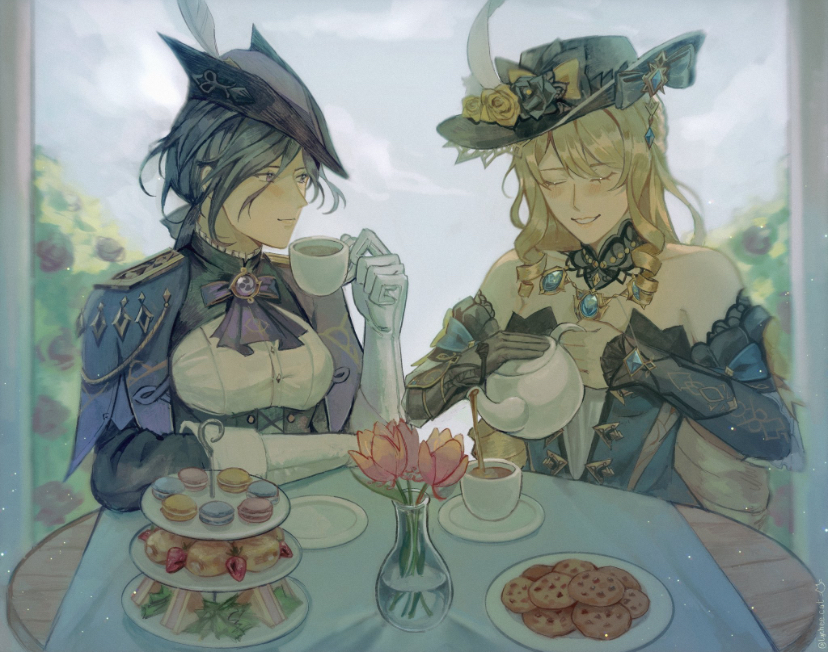 A Tea party for the two of us~ 🫖🍰 Genshin Impact | HoYoLAB
