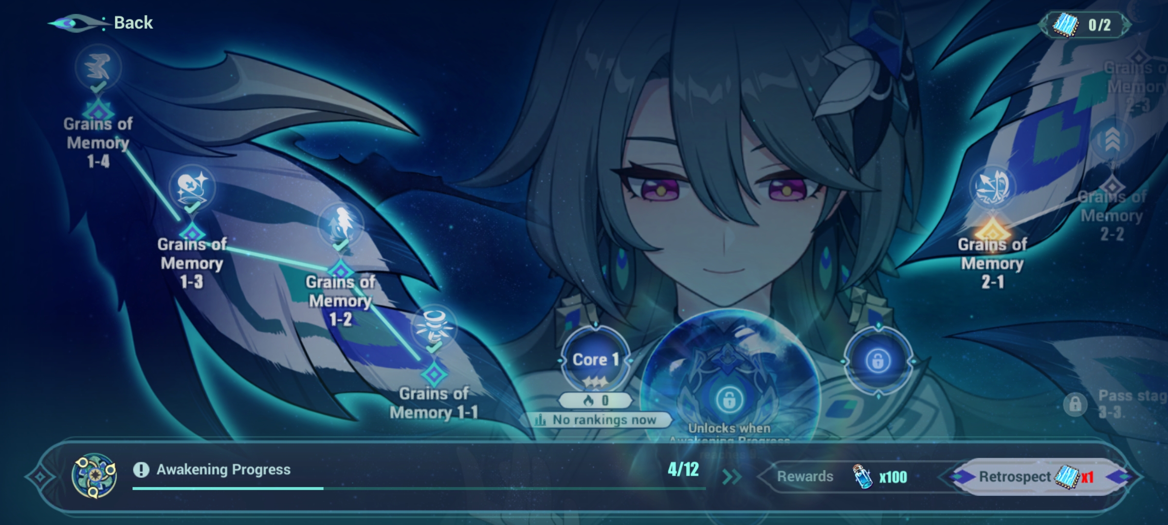 Finally finished the Grains of Memory. Now just left the 3 core stages ...