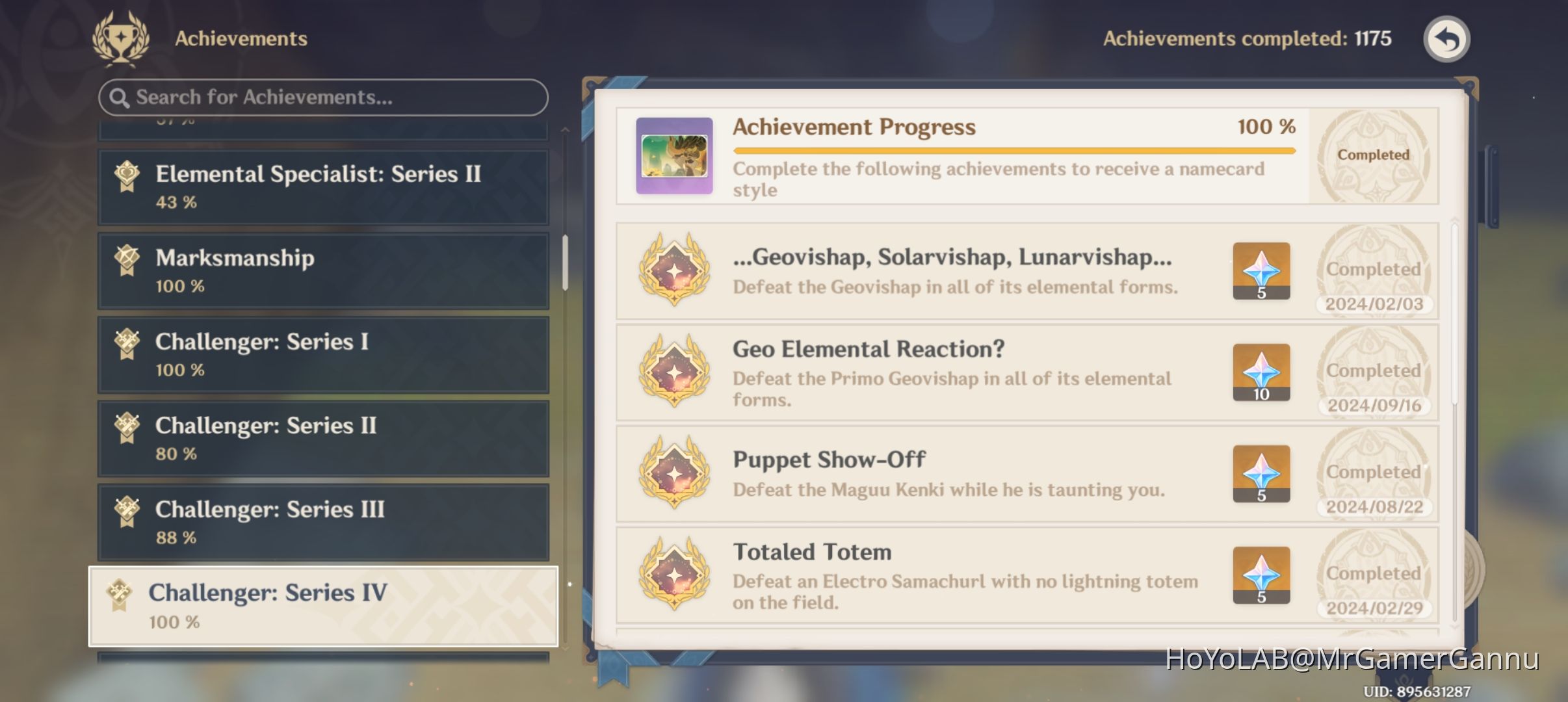 Challenger: Series IV Genshin Impact | HoYoLAB