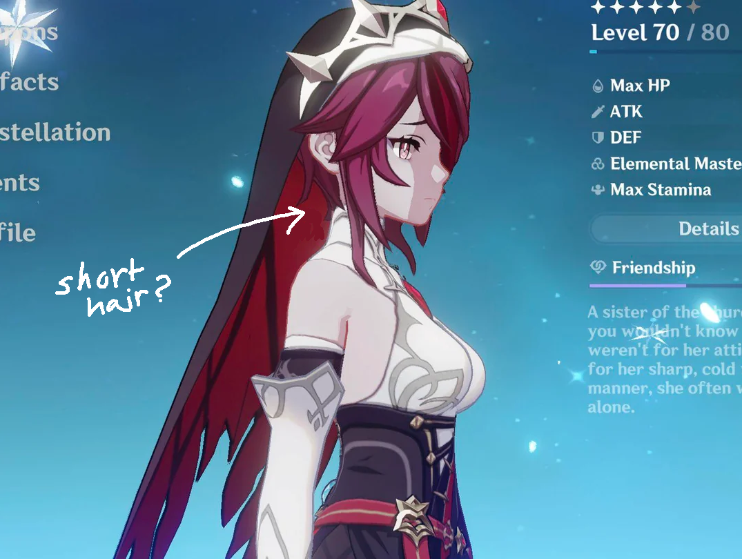 Wait, since when did Rosaria have Short Hair?? Genshin Impact | HoYoLAB