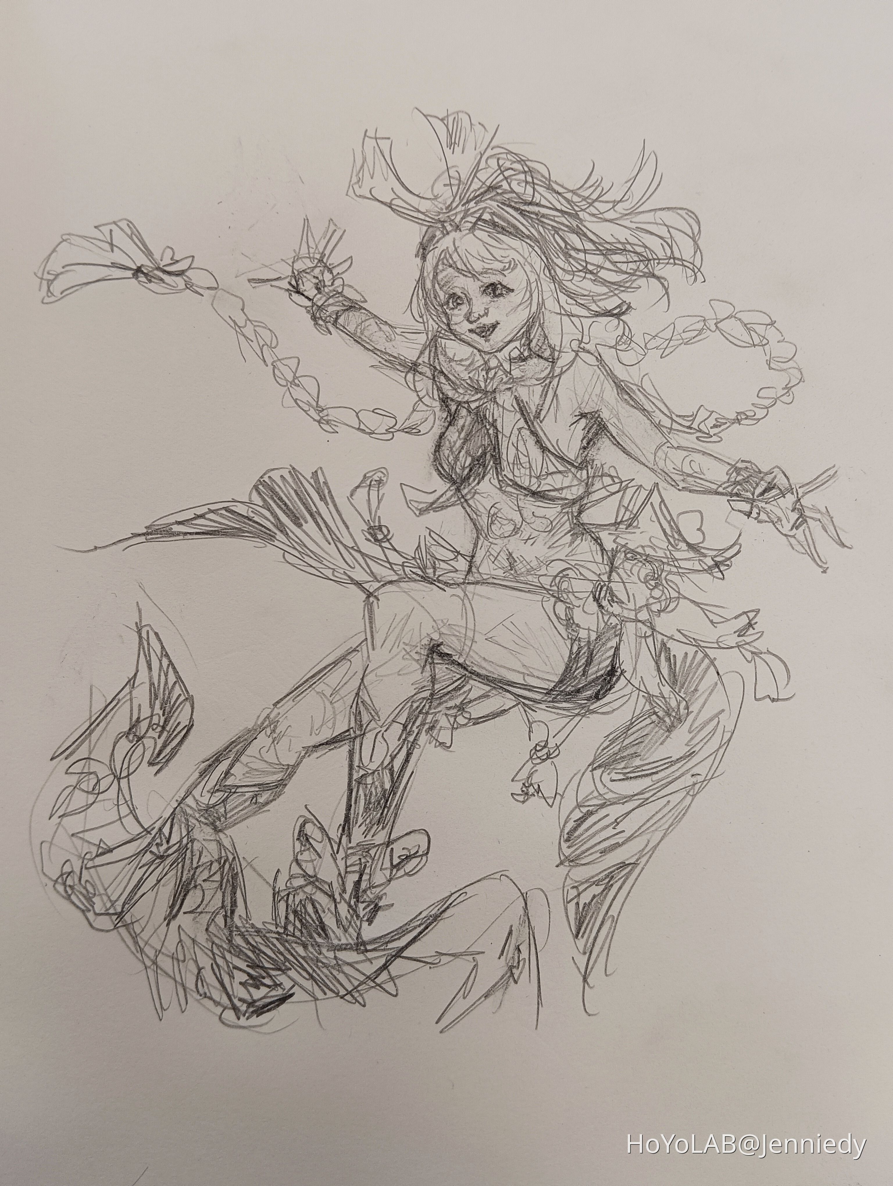 Sketching characters in 20 minutes challenge Genshin Impact | HoYoLAB