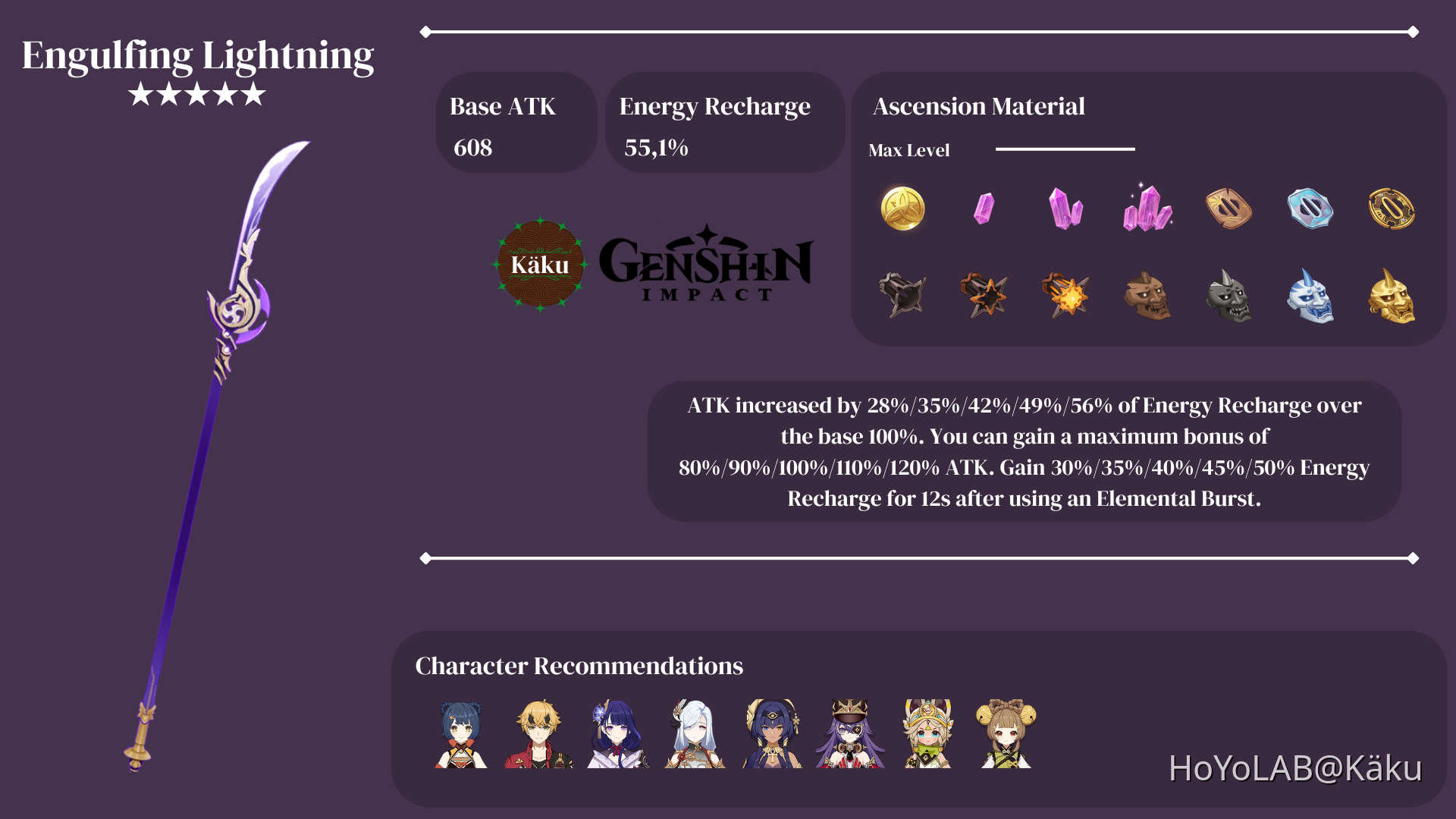 Engulfing Lightning - Weapon Guide Genshin Impact | HoYoLAB