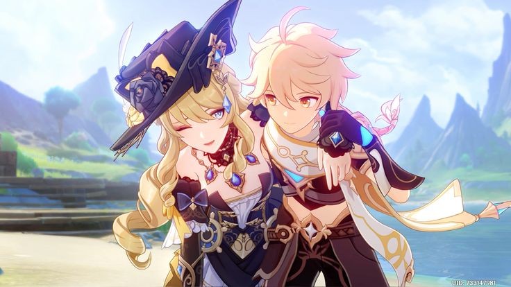 Navia kinda looks like female version of Aether but is tall and as blue ...