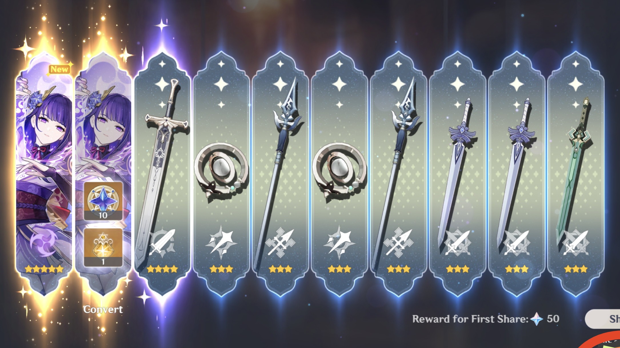 Raiden Shogun with constellation first 2five stars Genshin Impact | HoYoLAB