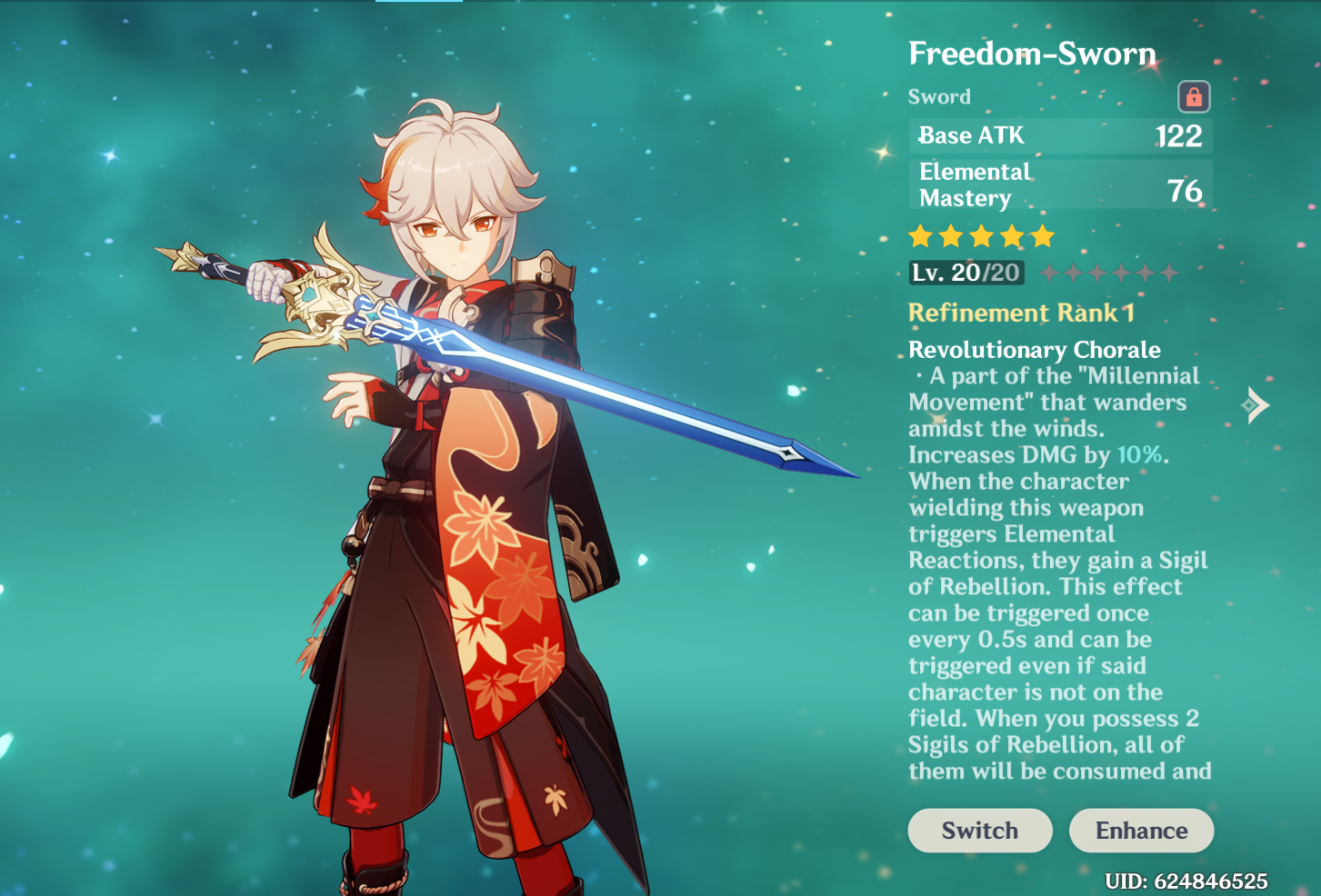 5.0 was pretty nice to me. Managed to get Kazuha, Freedom-Sworn and a ...