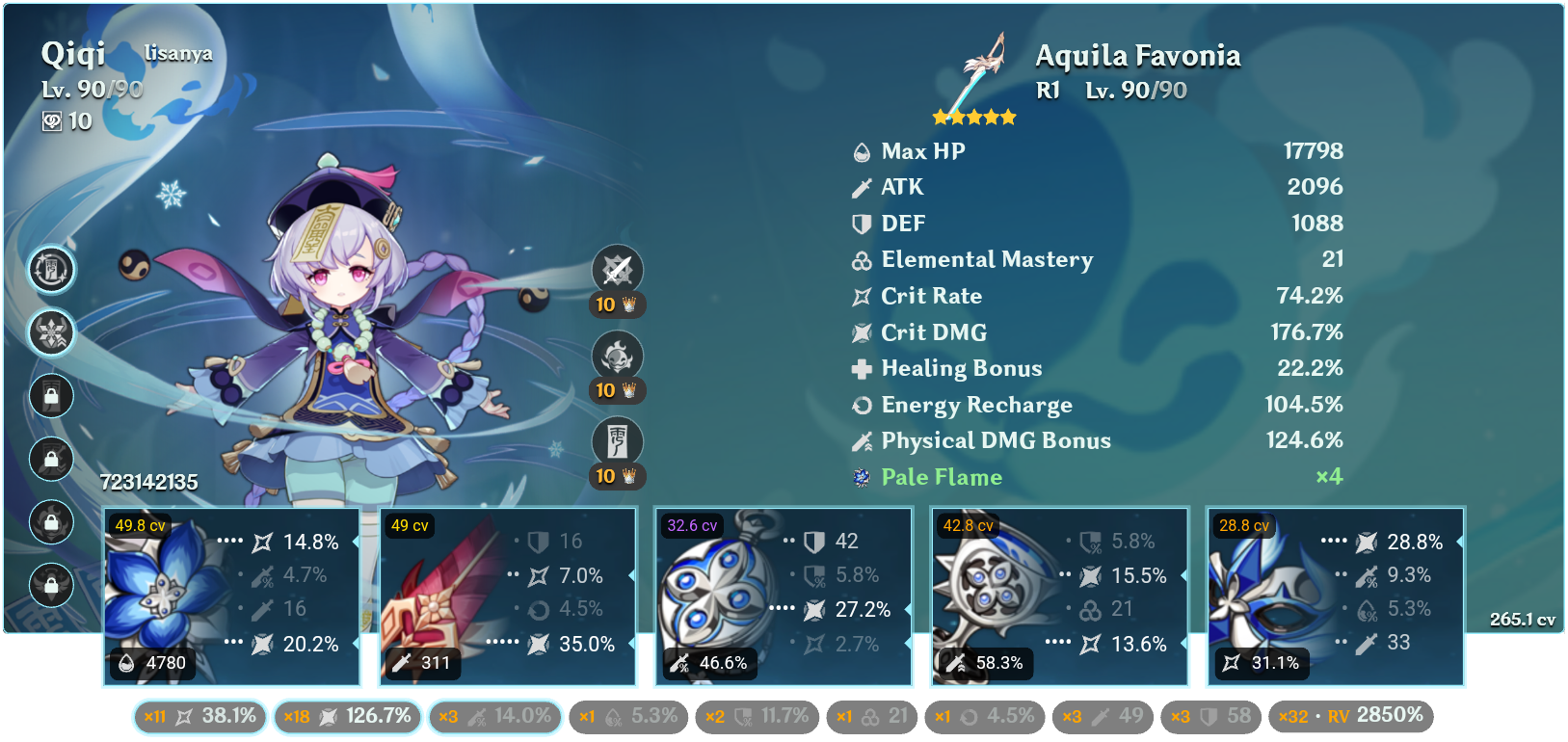 Physical Qiqi build💪 Genshin Impact | HoYoLAB