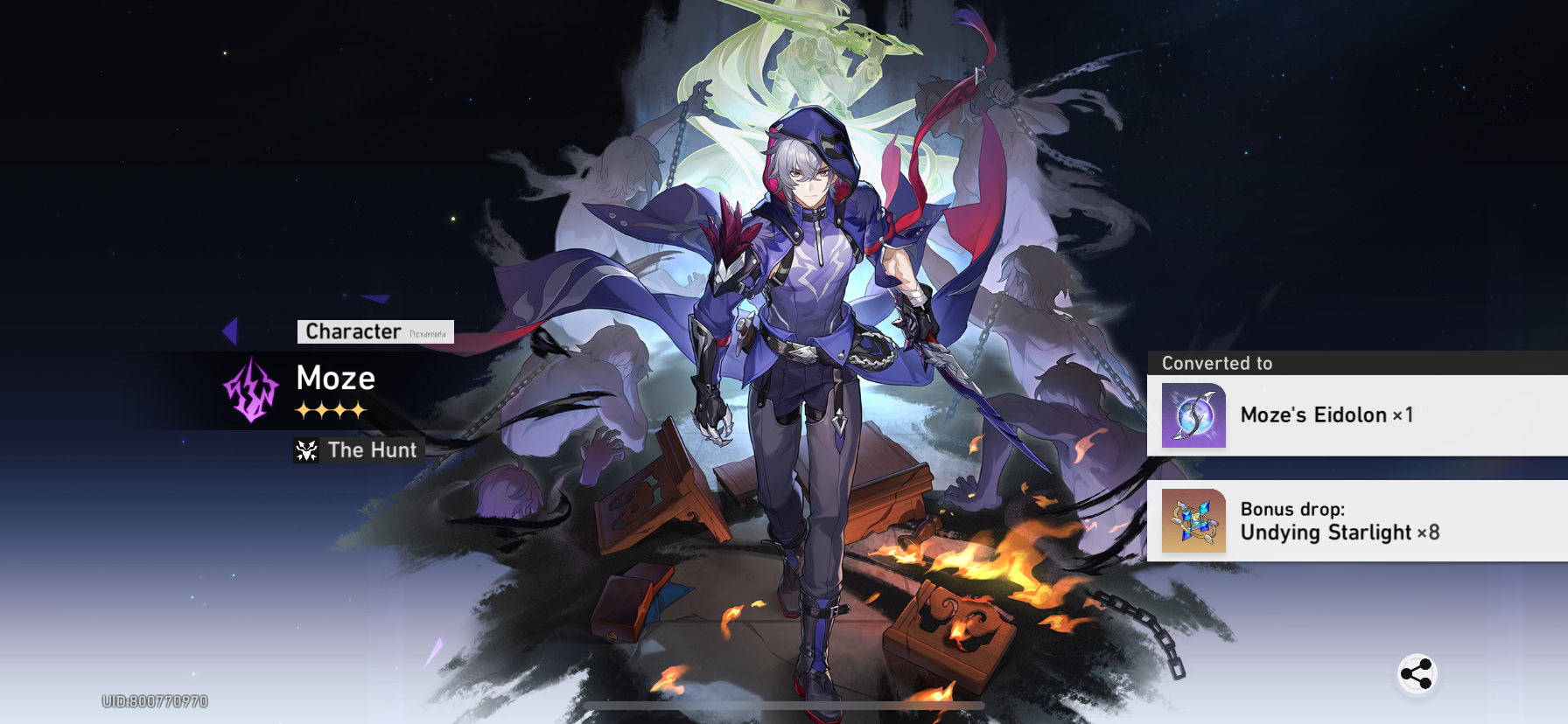 Just wanted E6 Moze, ended up getting E2 Feixiao and E6 Moze Honkai ...